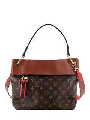 LOUIS VUITTON Monogram Canvas Tuileries Besace Hobo Bag - Brown