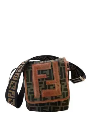 Fendi Vintage Ff Monogram Messenger Bag - Brown
