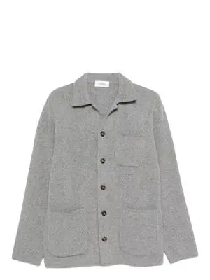 LARDINI Button-fastening Notched Collar Cardigan - Grey
