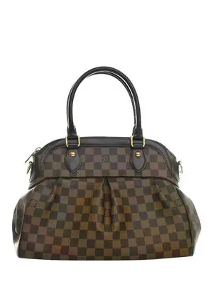 LOUIS VUITTON Damier Ebene Trevi Pm Satchel - Brown