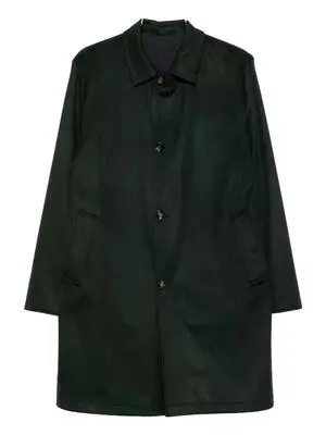 KIRED Single-breasted Buttoned Coat - Green