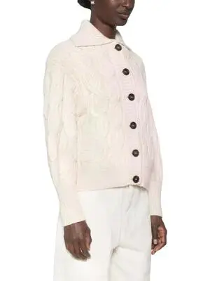 Brunello Cucinelli Cable Knit Cardigan - Neutrals