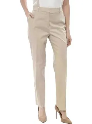Max Mara Stretch-cotton Trousers - Neutrals