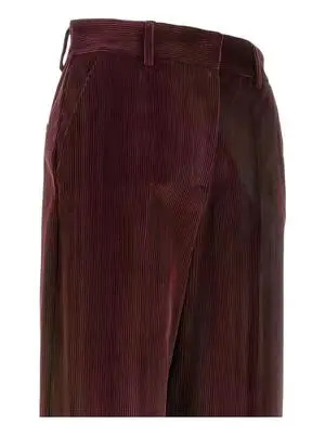 Max Mara Corduroy Wide-leg Trousers - Red