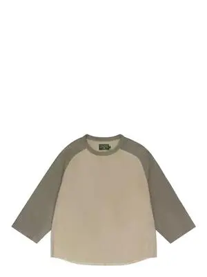 DENIM TEARS Crew-neck Panelled T-shirt - Neutrals