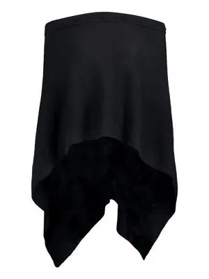MINNIE ROSE Minnie Rose Black Cashmere Ruana Shawl Top