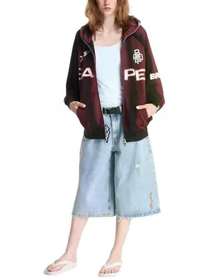 A BATHING APE Shark Relaxed-fit Hoodie With Graphic Print - Red