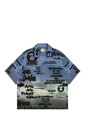 AAPE BY *A BATHING APE Aapeunvs Graffiti-print Shirt - Grey