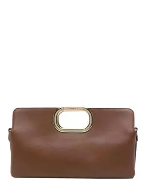 TWINSET Logo-engraved Cut-out Handle Tote Bag - Brown