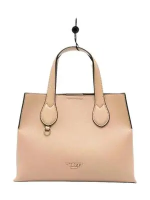TWINSET Logo Plaque Tote Bag - Neutrals