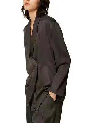 TWINSET Satin Blazer - Grey