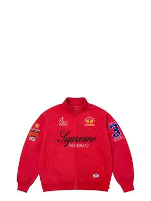 Supreme X La Martina X Jacob & Co Logo-embroidered Zip-up Sweatshirt - Red