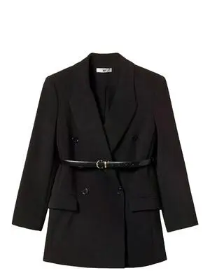 TWINSET Cady Blazer With Belt - Black