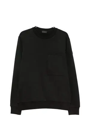 Moncler Logo-patch Crew Neck Sweatshirt - Black