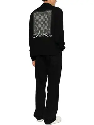 Amiri Ma Quad Checkerboard Long-sleeve Shirt - Black