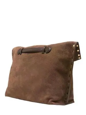 ZANELLATO Medium A'spasso Shoulder Bag With Stud Embellishments - Brown