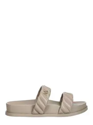 Armani Exchange Quilted Strap Flat Sandals - Brown