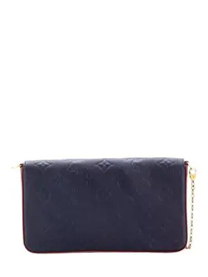 LOUIS VUITTON Felicie Pochette Monogram Empreinte Leather Crossbody Bag - Blue