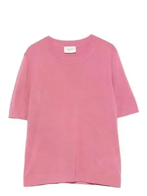 Max Mara Short Sleeve Knitted Sweater - Pink