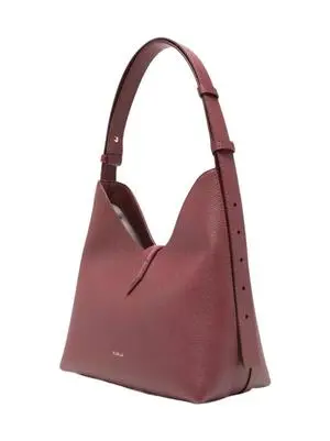 Furla Grained Leather Turn-lock Tote Bag - Red