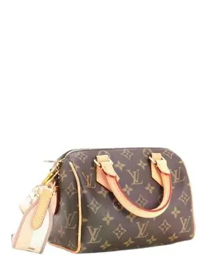 LOUIS VUITTON Speedy Bandouliere Monogram Canvas Bag - Brown