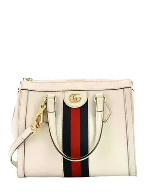 Gucci Ophidia Top Handle Satchel - Neutrals