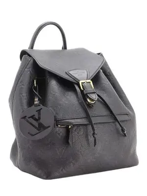 LOUIS VUITTON Montsouris Nm Monogram Empreinte Leather Pm Backpack - Black