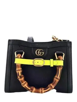 Gucci Diana Mini Tote Crossbody Bag With Bamboo Handle - Black