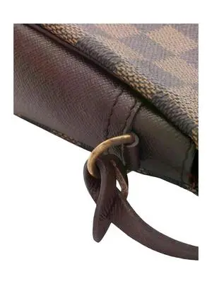 LOUIS VUITTON Damier Ebene Trousee Pochette Handbag - Brown