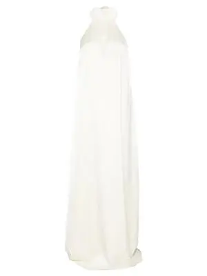 THE ARCHIVIA Riviera Feather-trim Maxi Dress - Neutrals