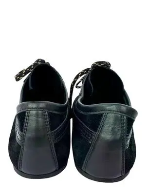 Dries Van Noten Suede Leather Lace-up Low-top Sneakers - Black