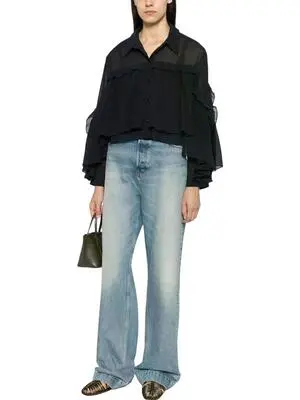 Dorothee Schumacher Ruffled Silk Blouse - Black