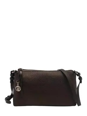 Liu Jo Pebbled Logo-charm Shoulder Bag - Brown