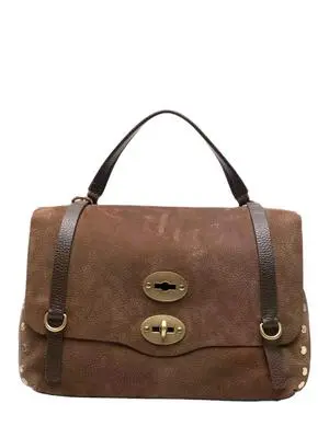 ZANELLATO Small Postina Nubuck Leather Tote Bag - Brown