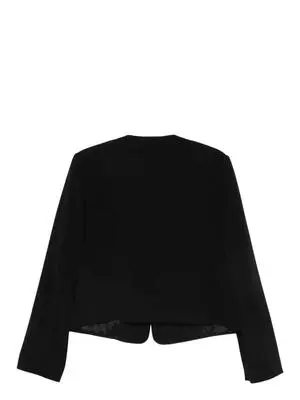 Max Mara Collarless Jacket - Black
