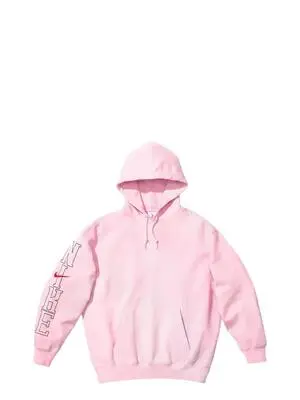 Supreme Embroidered Fleece Hoodie - Pink