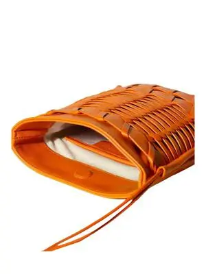 Hereu Trena Woven-Pocket Crossbody Bag Orange