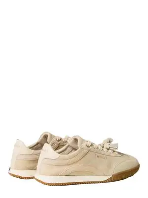 TWINSET Suede Trainers With Tassels - Neutrals