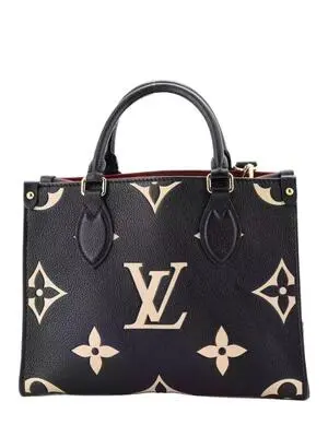 LOUIS VUITTON Onthego Bicolor Monogram Empreinte Giant Pm Tote Bag - Black