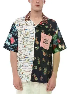GALLERY DEPT. Patchwork Short Sleeve Shirt - Black
