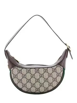 Gucci Ophidia Gg Coated Canvas Mini Hobo Bag - Brown