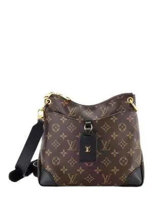 LOUIS VUITTON Odeon Nm Monogram Canvas Pm Handbag - Black