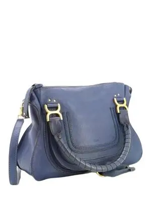 Chloé Marcie Leather Shoulder Bag - Blue