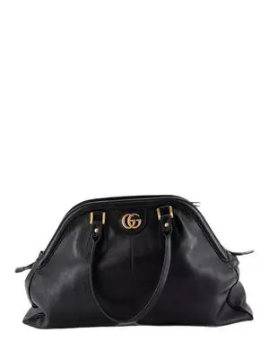 Gucci Leather Satchel Bag - Black