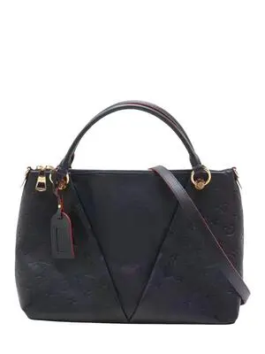 LOUIS VUITTON Louis Vuitton Monogram Empreinte V Tote MM Satchel Blue