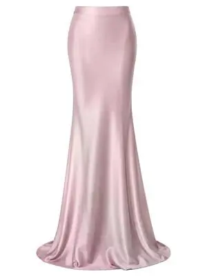 GEMY MAALOUF Satin Floor-length Mermaid Skirt - Pink
