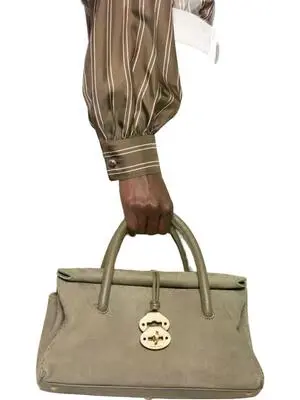 ZANELLATO Zanellato Small Dotta Nubuck Leather Tote Bag Green