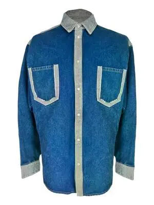 Marni Two-tone Denim Shirt - Blue