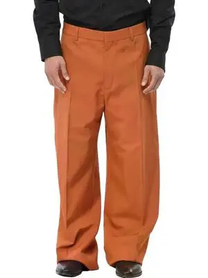Off-White Wool Trousers - Orange