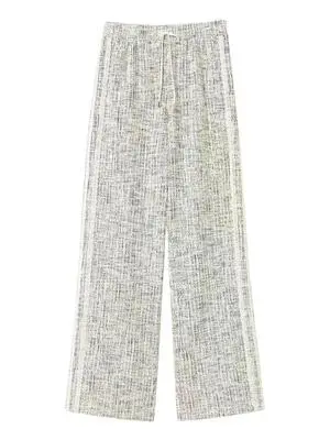 TWINSET Tweed-effect Drawstring Trousers - Neutrals